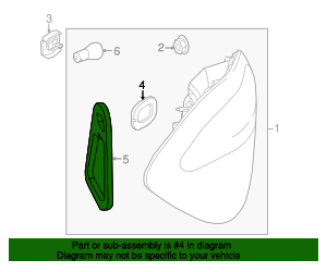 166-826-21-91 - Tail Lamp Assembly Gasket 2013-2019 Mercedes-Benz ...