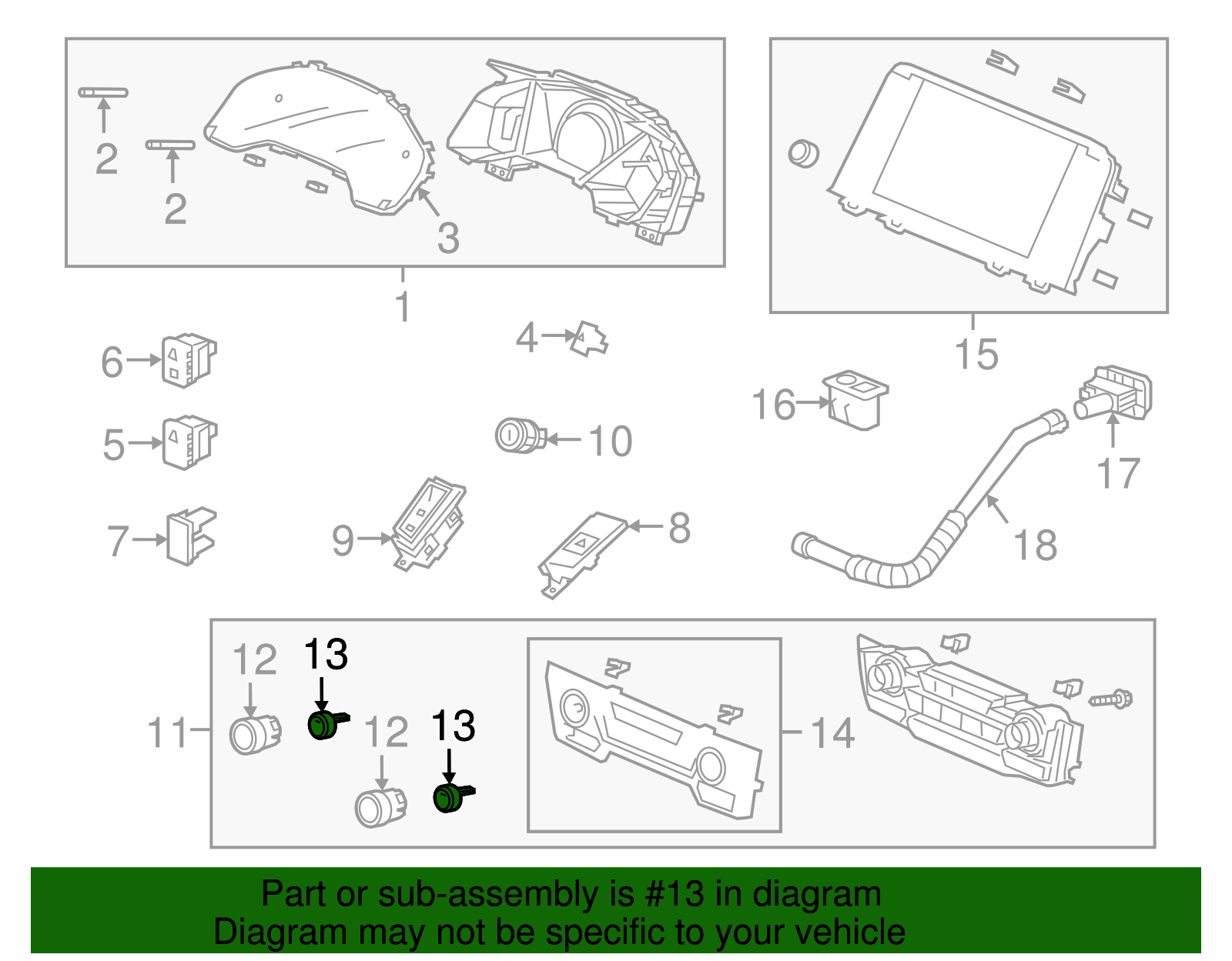 79623-TLA-A41ZA - Knob Assembly Dial *NH900L* (Auto) (Deep Black ...