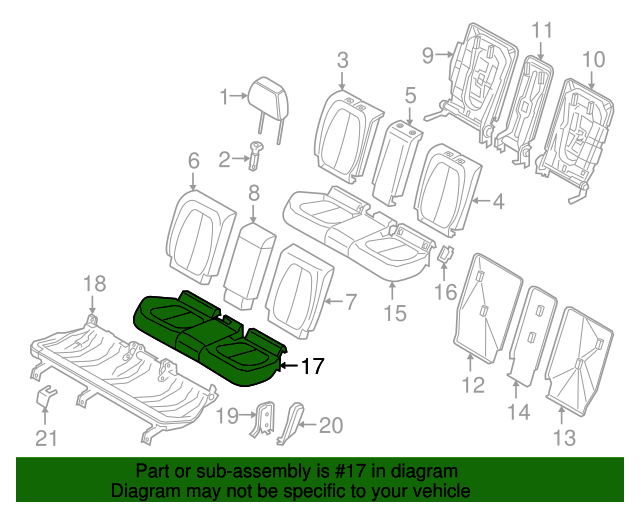 Genuine BMW 52-20-7-375-695 | Cushion Cover | FREE Shipping on Most ...