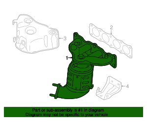 2015-2019 Hyundai Sonata Catalytic Converter with Integrated Exhaust ...