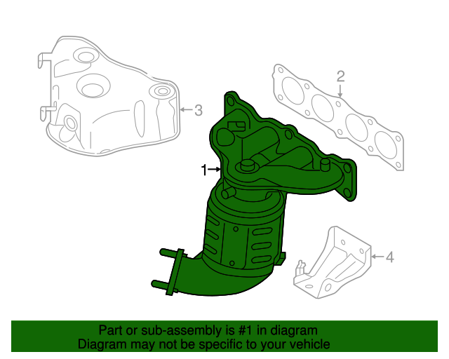 Genuine Exhaust Manifold for 2015-2019 Hyundai Sonata | Part# 28510 ...