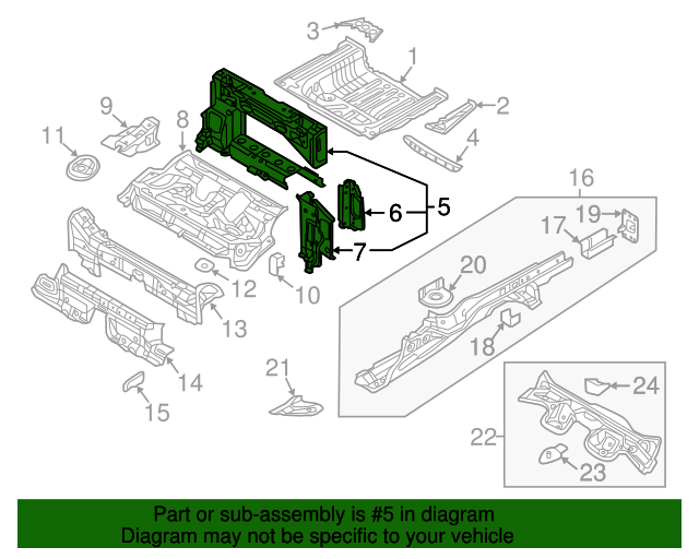 2015-2019 Audi Partition Panel 5Q7-813-467-B | Audi USA Parts
