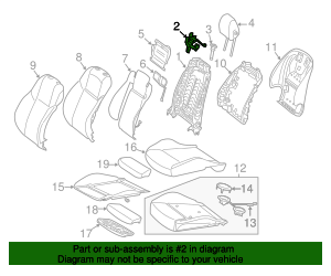 205-970-00-26 - Headrest Actuator 2015-2024 Mercedes-Benz ...