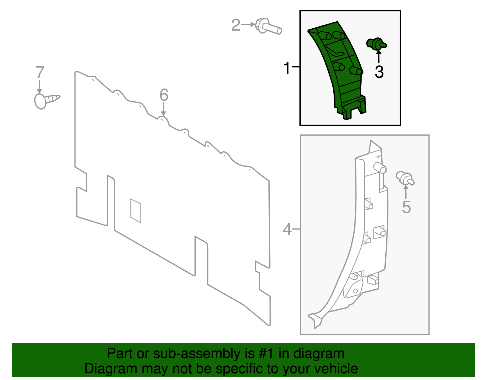 62510-0C081-C2 - Upper Trim - 2009-2020 Toyota Tundra | Nucar Toyota Parts