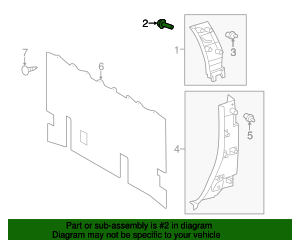 2007-2021 Toyota Upper Trim Bolt 90080-11372 | OEM Parts Online