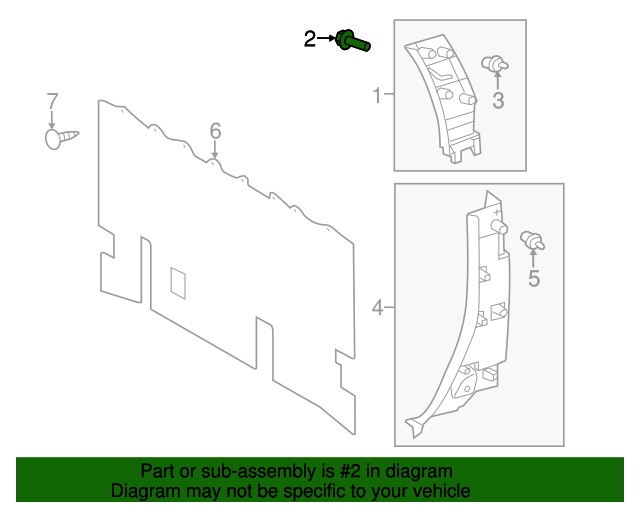 2007-2021 Toyota Upper Trim Bolt 90080-11372 | OEM Parts Online