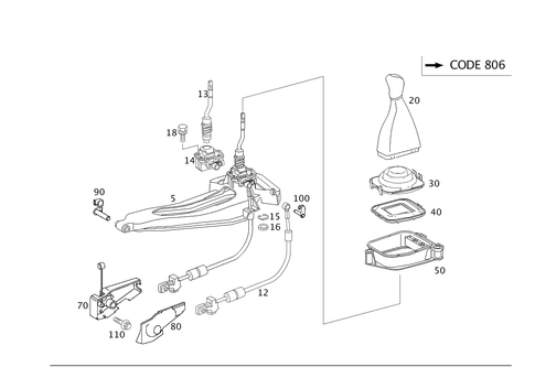 Floor Shift, Mechanical Six-Gear Transmission for 2005 Mercedes-Benz E ...