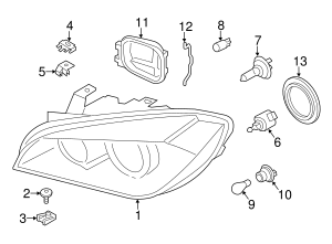 63117290237 - 2013-2015 BMW X1 Composite Headlamp (63-11-7-290-237 ...