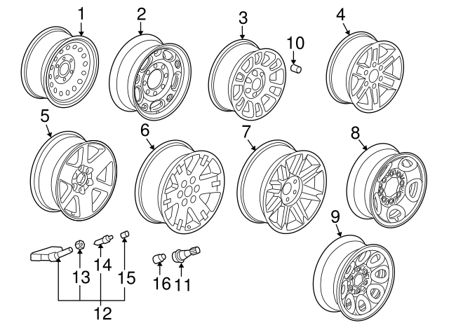 9597223 - OEM GM WHEEL GMPartsCenter.net | GM Parts Center