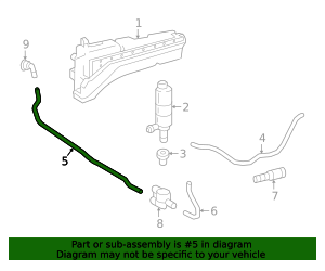 463-869-17-00-64 - Washer Hose 2019-2023 Mercedes-Benz | Mercedes-Benz ...