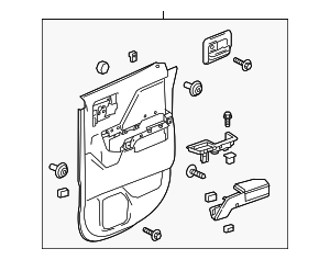 2016-2018 GM Trim Assembly-Rear S/D *Black 23387434 | GMPartsDirect.com