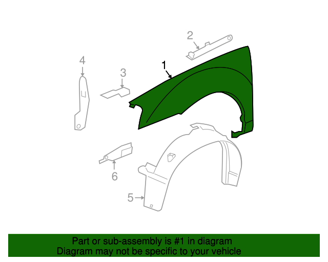 89023494 GM Front Passenger Side Fender | GM Parts Store