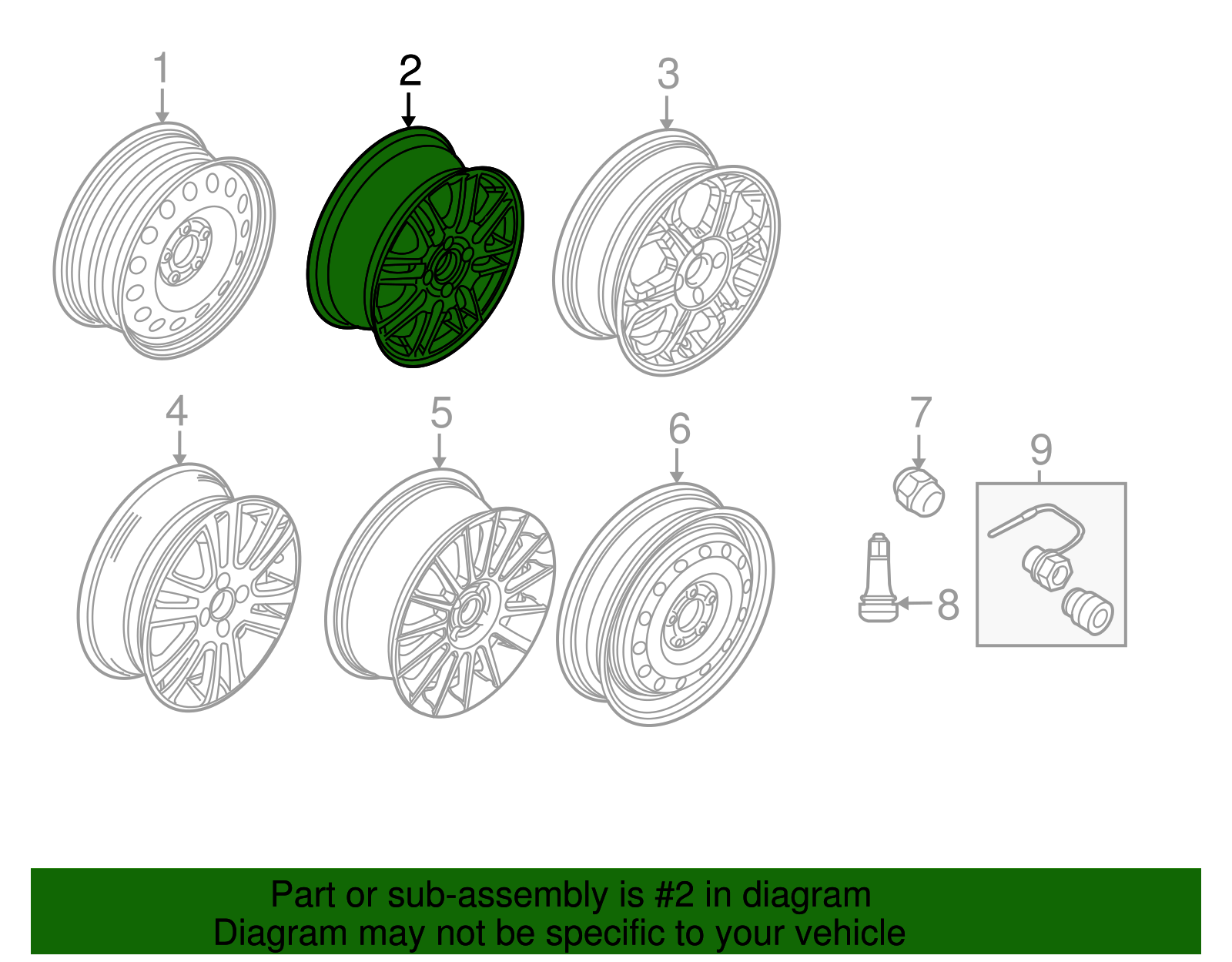 2010-2011 Ford Focus Wheel, Alloy AS4Z-1007-C | Miracle Ford Parts
