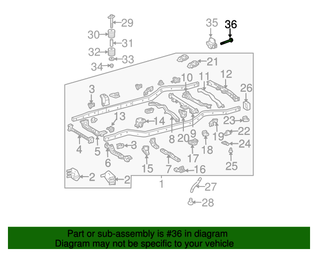 2003-2023 Toyota 4Runner Trailer Hitch Receiver Bolt 90119-12361 ...