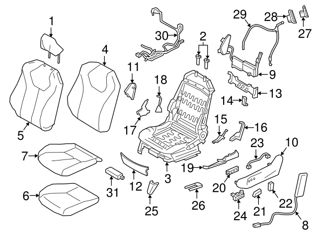 2017-2020 Infiniti Q60 Cushion Cover 87370-5CA1A | Infiniti of Orland Park