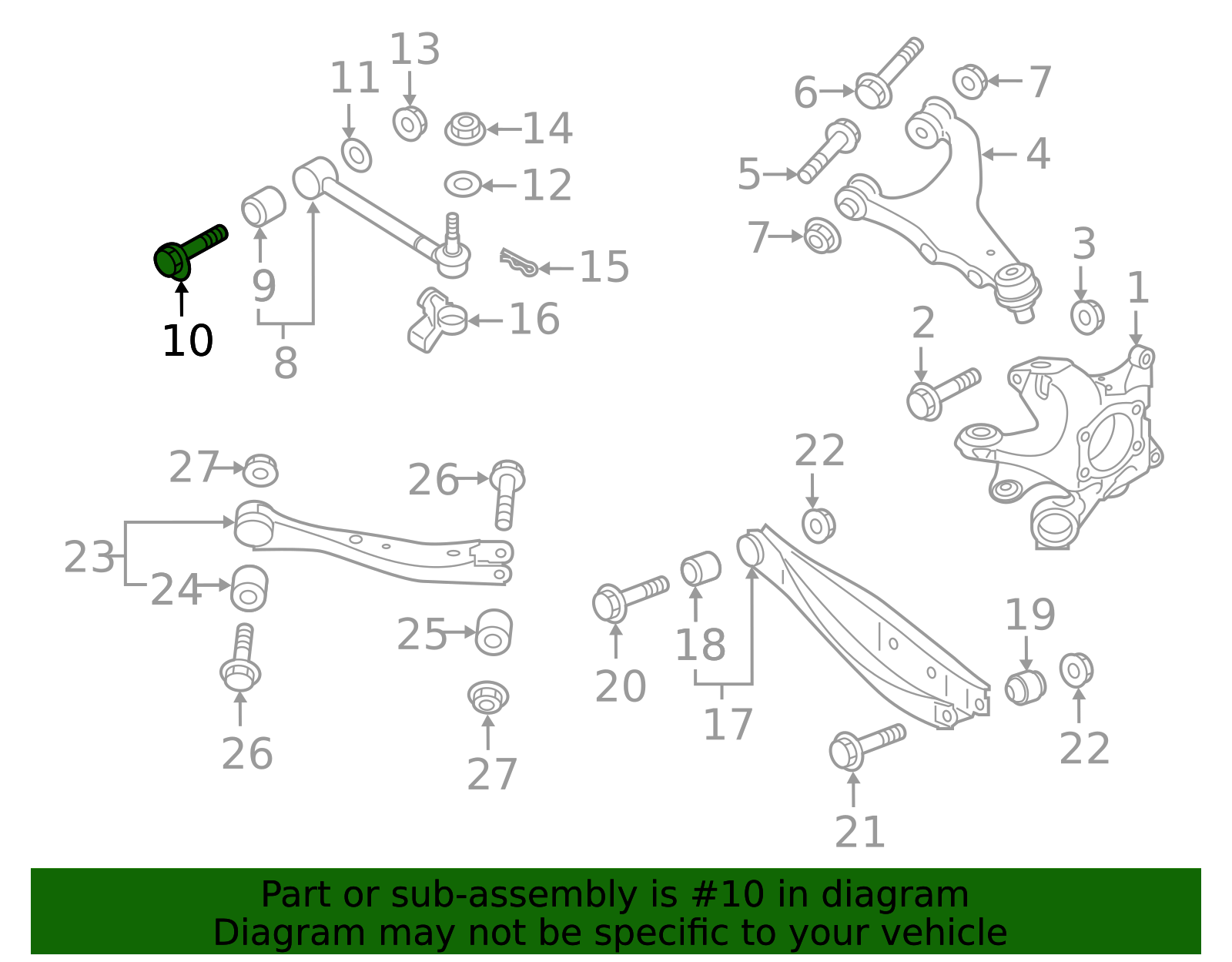 901700154 - Lateral Arm Bolt 2006-2024 Subaru | Subaru Factory Parts Online
