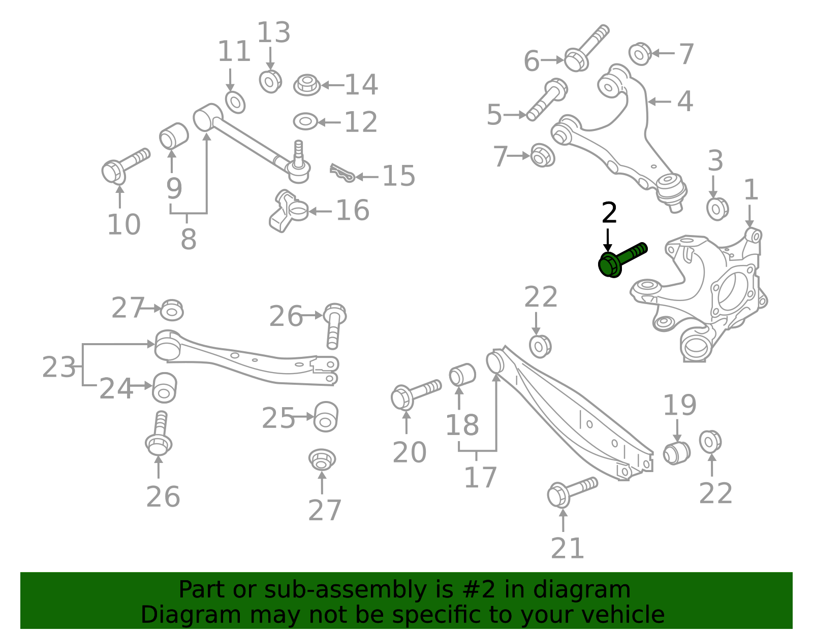 901000444 - 2019-2024 Subaru - Knuckle Bolt | Subaru Parts HQ