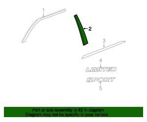 75924-0R010 - Black Out Tape - 2006-2012 Toyota RAV4 | OEM Genuine ...