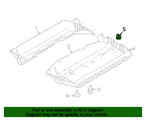 2008-2020 Nissan Rear Rocker Molding Nut 01225-N6031 | TascaParts.com