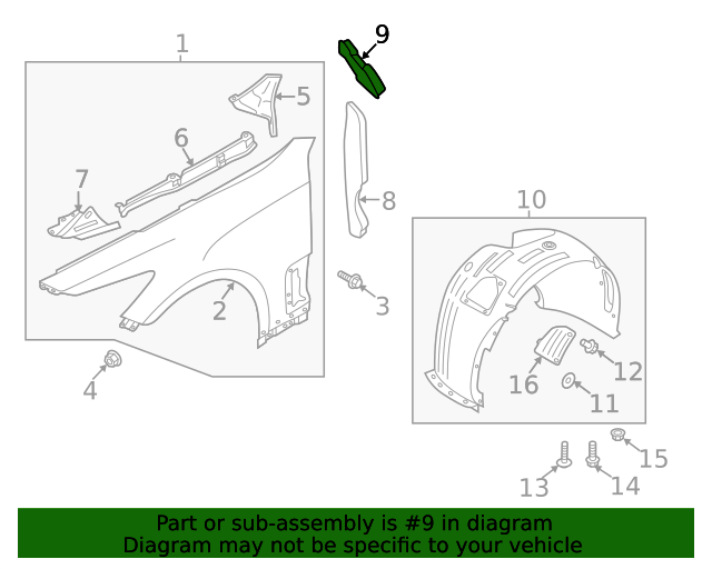 84126-J5000 - Upper Insulator 2018-2023 Kia Stinger | Kia.Parts Store