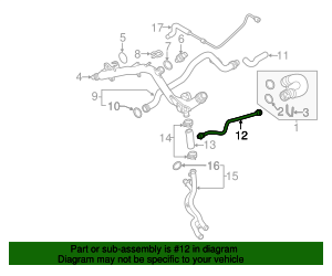 2012-2015 Audi Vent Tube 4G0-121-081-AE | Audi OEM Parts