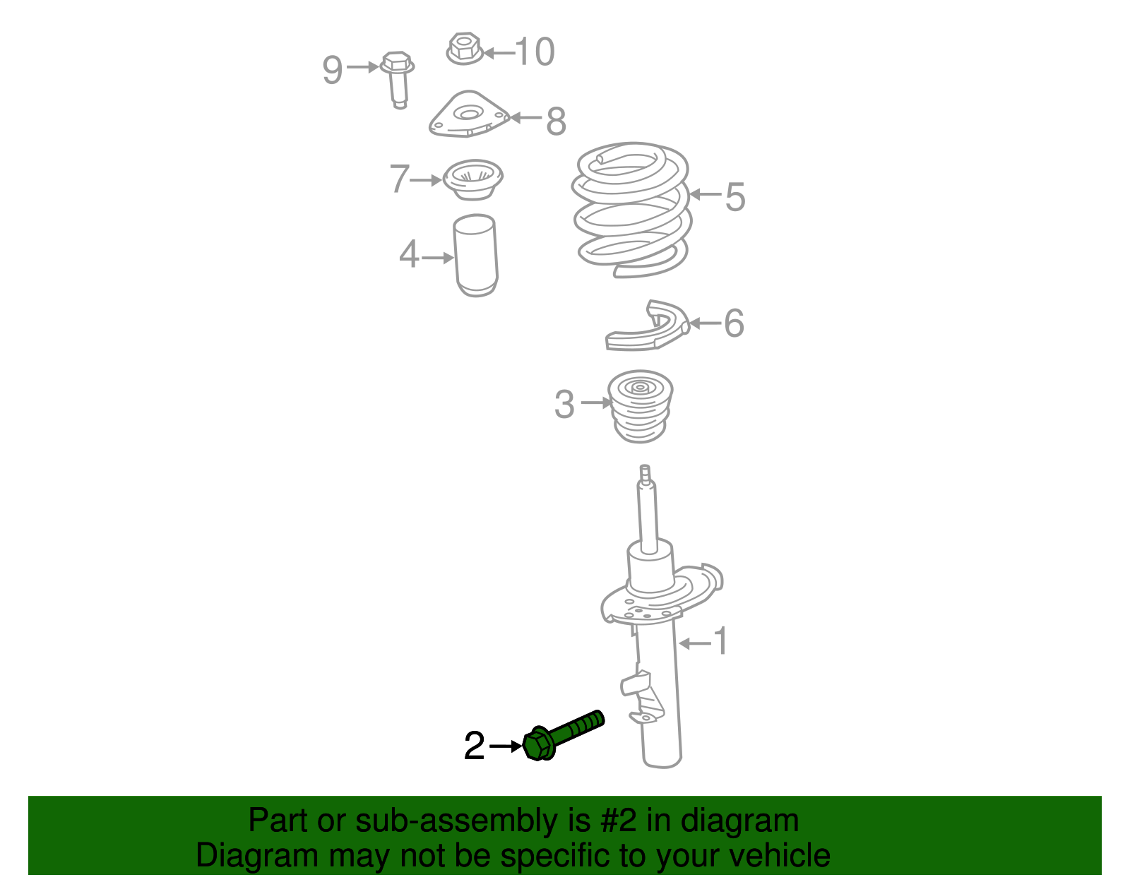 2010-2023 Ford Strut Lower Bolt W703214-S442 | Ford OEM Parts Online