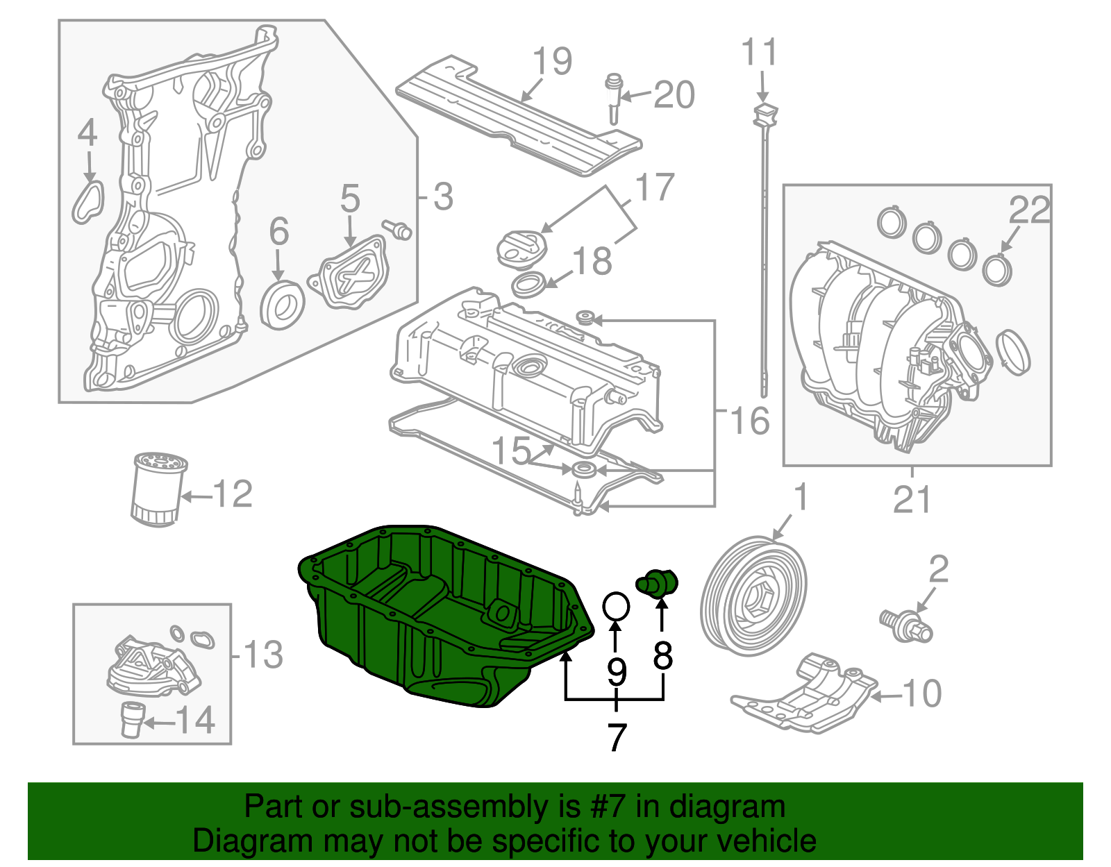 11200-R40-A00 - 2008-2015 Honda - Pan Assembly Oil | Genuine Honda Parts