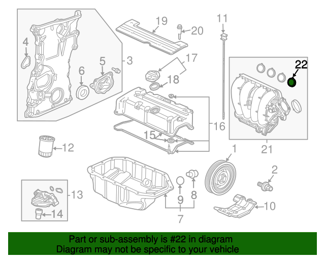 17115-R40-A01 - Gasket A In Manifold - 2008-2015 Honda | Genuine Honda ...