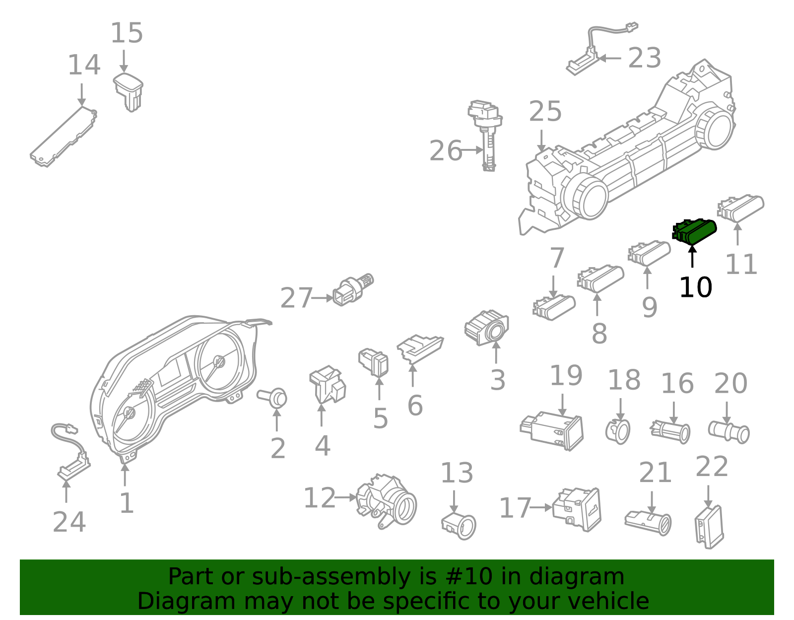 2021-2025 Ford F-150 Motorcraft™ Hazard Switch sw8531 | TascaParts.com