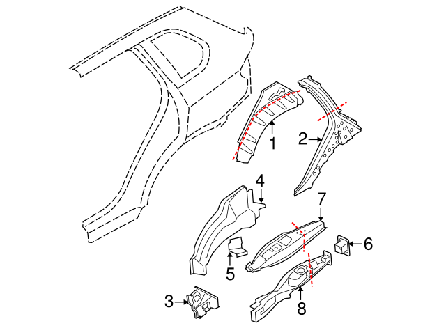 Genuine BMW 41-11-7-174-357 | Reinforced Panel | FREE Shipping on Most ...