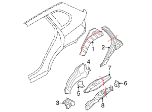 41007174360 - 2007-2013 BMW X5 Outer Wheelhouse (41-00-7-174-360) | BMW ...