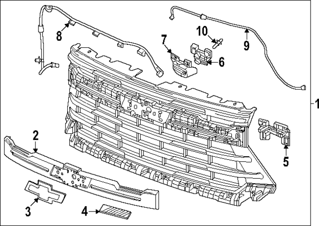 2024 Chevrolet Grille 86533003 | GM OEM Parts Online