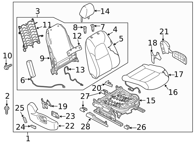 KD1A-88-15X - Seat Switch 2017-2023 Mazda CX-5 | Mazda Parts Connect
