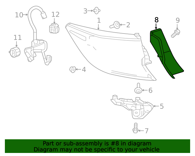 81498-12020 - Tail Light Cover - 2019-2022 Toyota Corolla | OEM Genuine ...