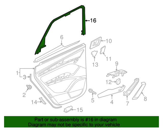 80A-867-671-4PK - Door Window Molding 2018-2024 Audi | AutoNation Parts