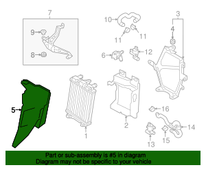 2015-2018 Audi A8 Quattro Air Duct 4H0-117-336-D | TascaParts.com