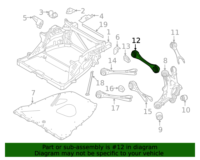 Genuine BMW 33-32-6-862-216 | Rear Upper Control Arm | FREE Shipping on ...