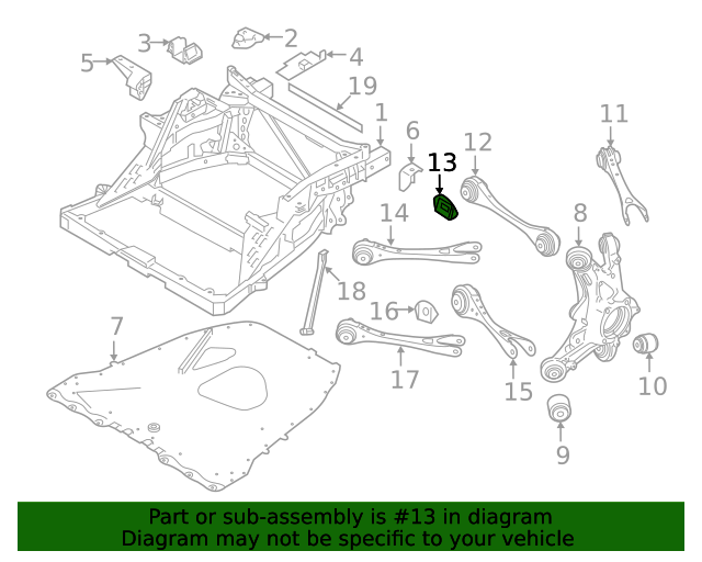 Genuine BMW 33-32-1-095-047 | Rear Upper Control Arm Support | FREE ...