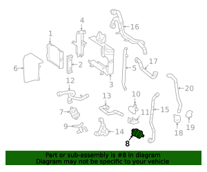 000-500-55-00-80 - Engine Auxiliary Water Pump 2015-2023 Mercedes-Benz ...