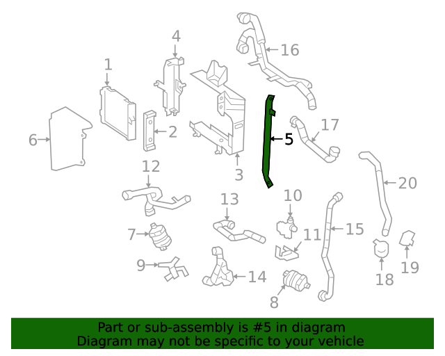 463-504-33-00 - Oil Cooler Brace 2019-2023 Mercedes-Benz G 550 ...