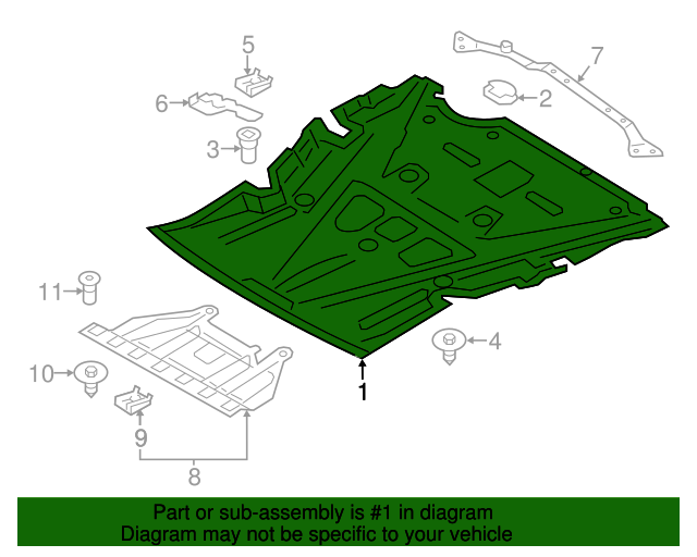 51757361196 - 2014-2020 BMW Under Cover (51-75-7-361-196) | BMW of ...