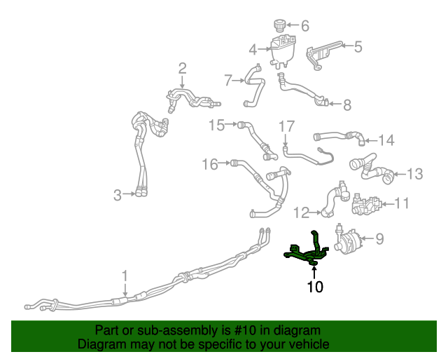 166-501-65-20 - Auxiliary Pump Bracket 2016-2018 Mercedes-Benz GLE 550e ...