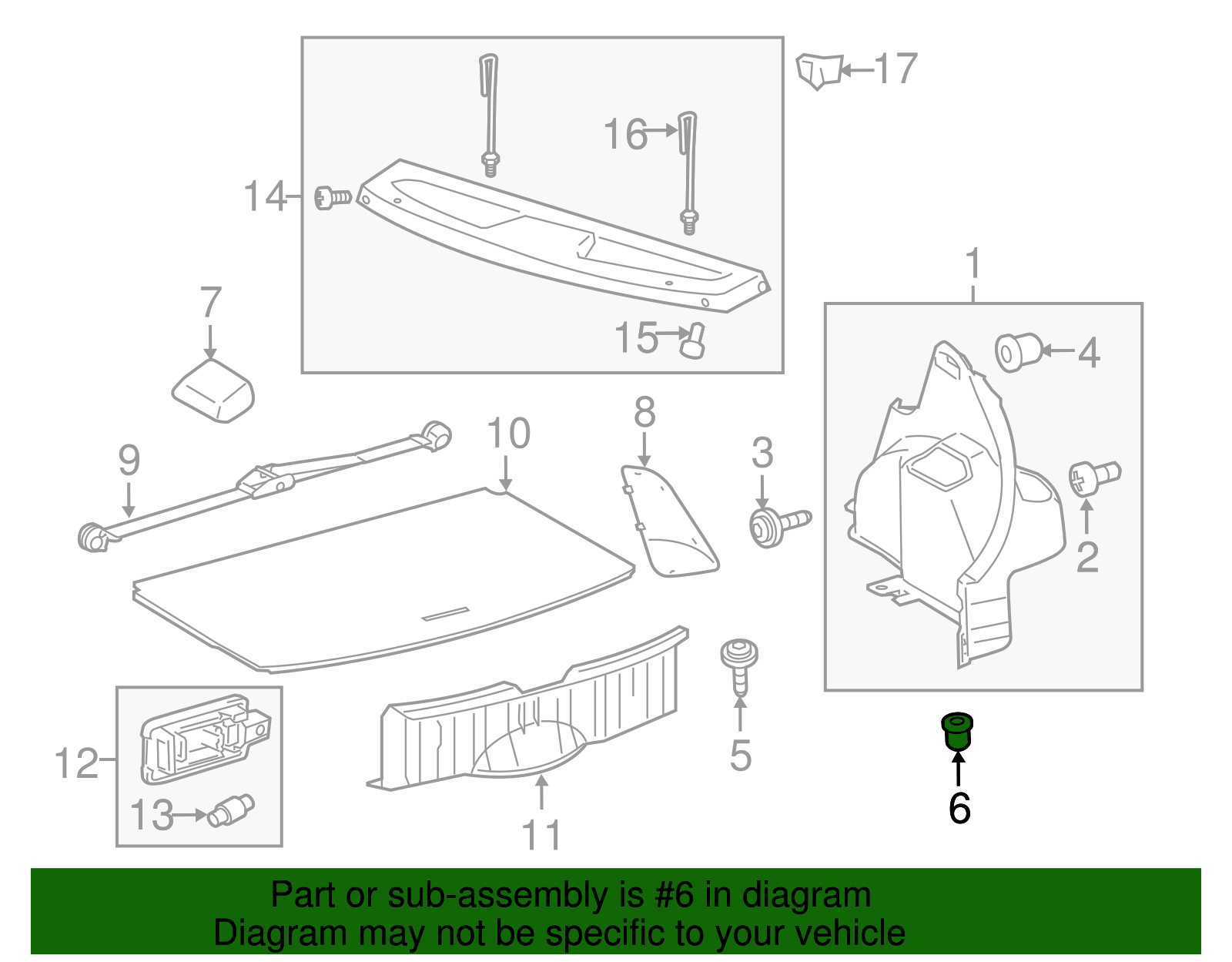 Genuine Toyota Wheelhouse Trim Grommet part# 90189-05079 for 2007-2018 ...