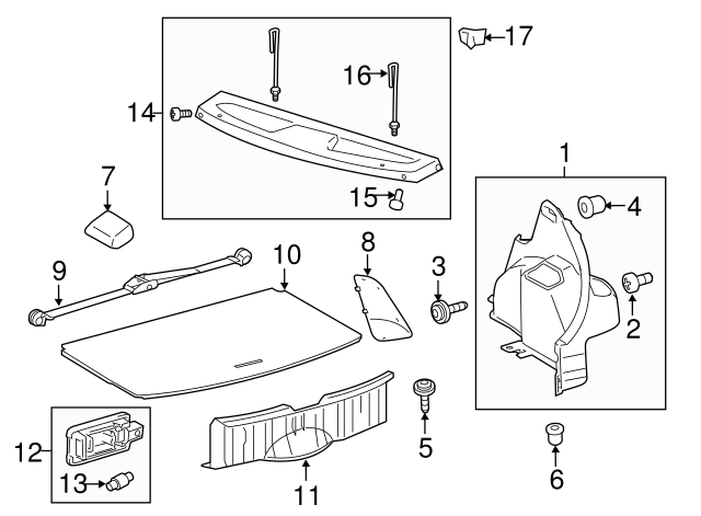 2012-2017 Toyota Yaris Package Tray 64330-52390-C0 | Toyota Parts Center