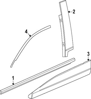 2024 Chevrolet Trax Molding 42811554 GM | GMPartsDirect.com