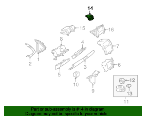 4518301154CC3L - Air Vent 2008-2016 Smart Fortwo | Mercedes-Benz USA Parts