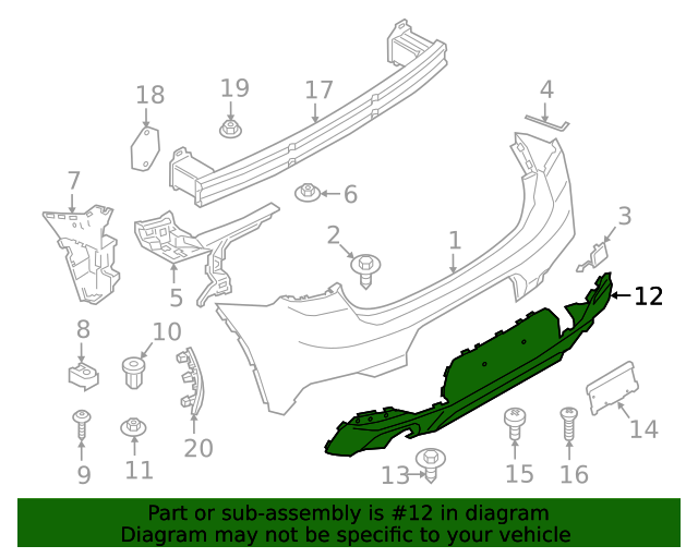 51128090077 - 2019-2022 BMW X2 Lower Cover (51-12-8-090-077) | BMW of ...