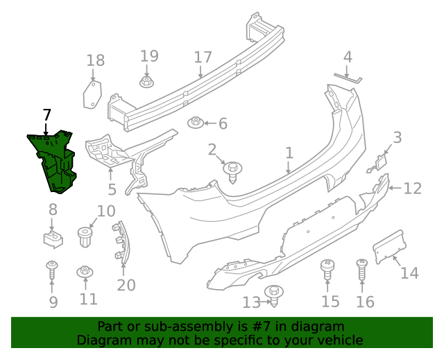 51128069142 - 2018-2023 BMW X2 Side Support (51-12-8-069-142) | BMW of ...