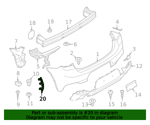 2019-2022 BMW X2 Reflector, rear left 63-14-8-053-175 | AutoNation Parts