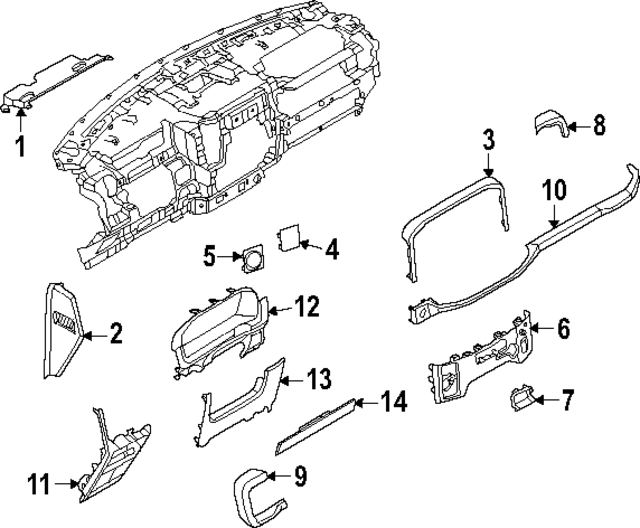 2021-2023 Ford F-150 Trim Molding ML3Z-1504338-LB | QuirkParts